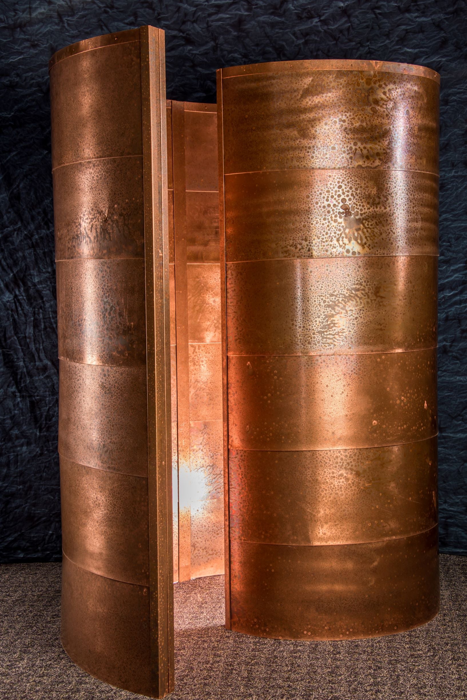 Spiral Copper Shower Surround Kit - The Copper Shower Company